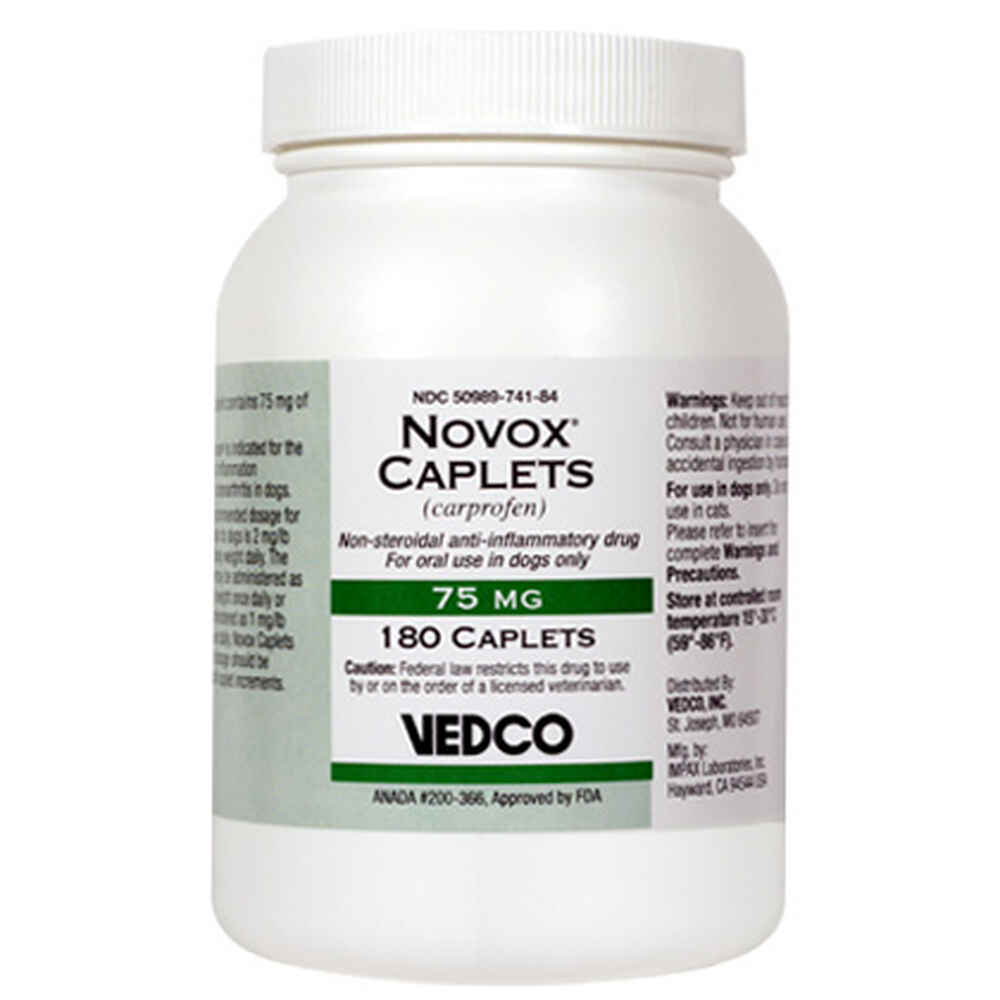 Novox Carprofen - Generic to Rimadyl 75 mg Caplets 180 ct
