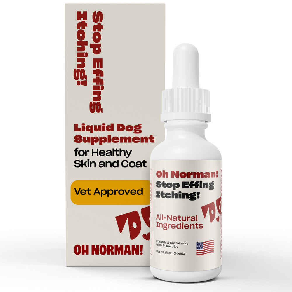 OH NORMAN! Stop Effing Itching! Liquid Skin & Coat Supplement for Dogs ...