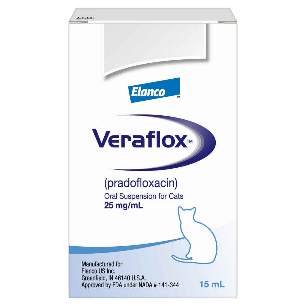 Veraflox Oral Suspension for Cats 25 mg/ml 15 ml Bottle