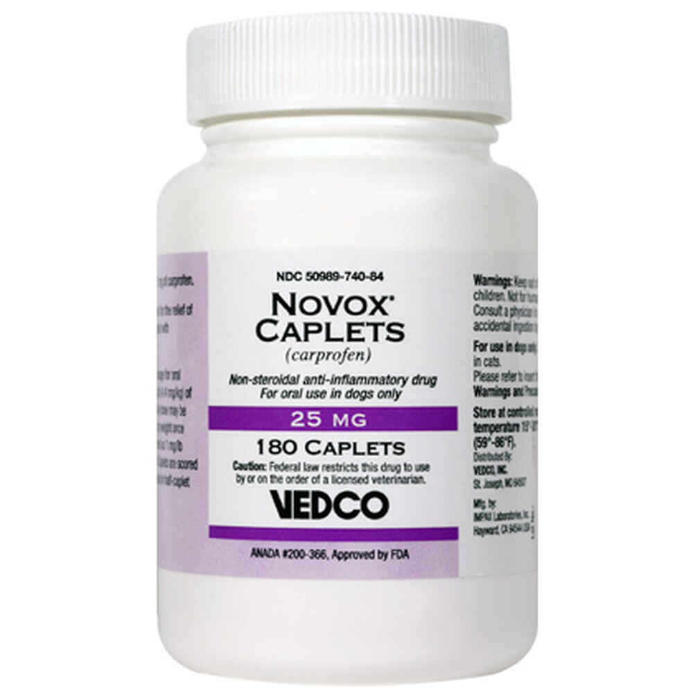 Novox Carprofen - Generic to Rimadyl 25 mg Caplets 180 ct