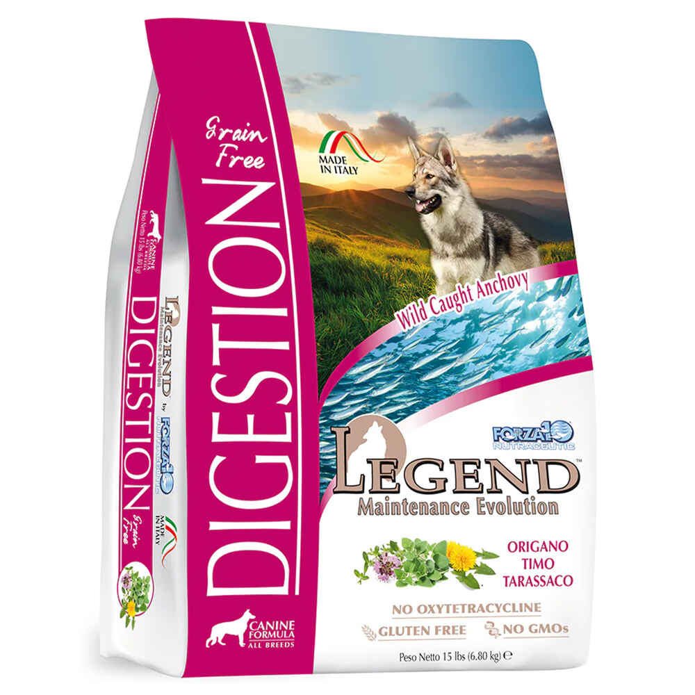 Forza10 Nutraceutic Legend Digestion Wild Caught Anchovy Grain Free Dry Dog Food 15 lb Bag