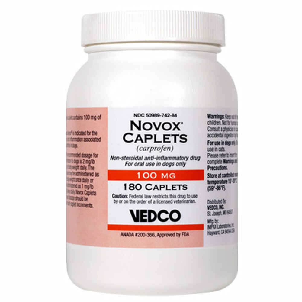 Novox Carprofen - Generic to Rimadyl 100 mg Caplets 180 ct