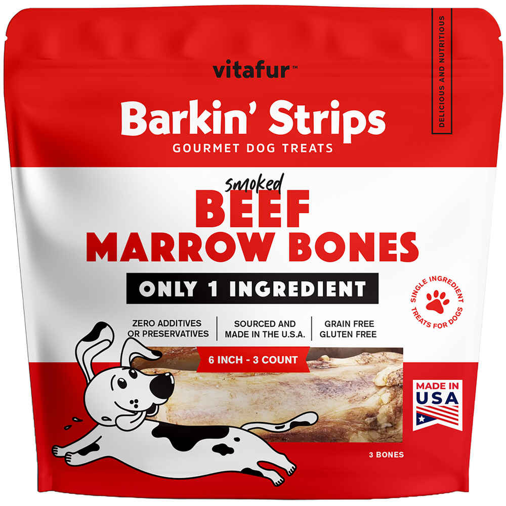 Vitafur Beef Marrow Bones Dog Treats - 6' Bone (3 Count)