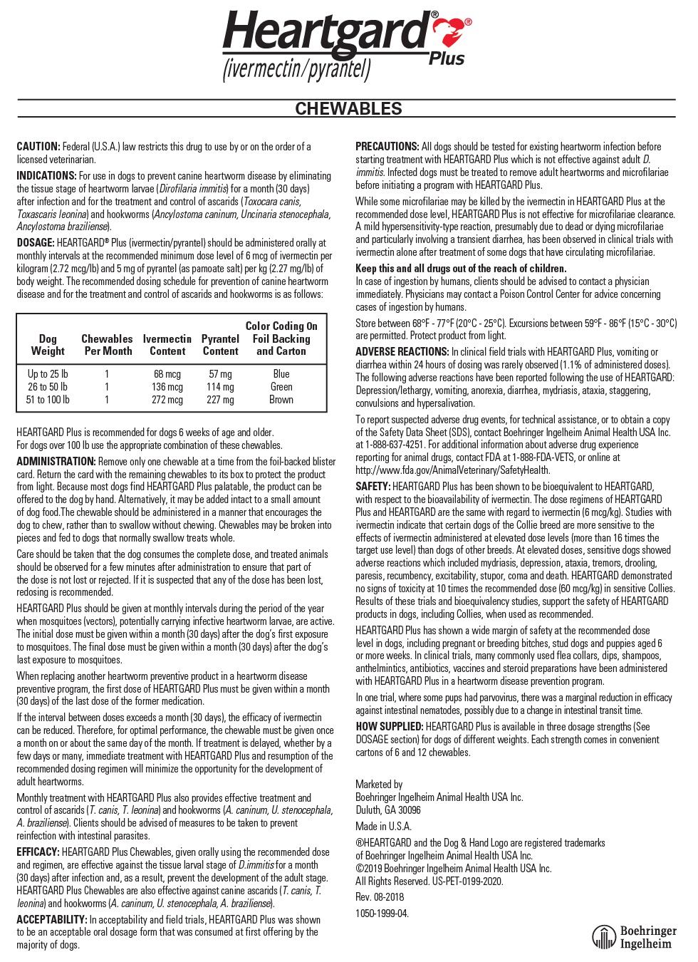 Heartgard Plus Product Label - 1 of 2